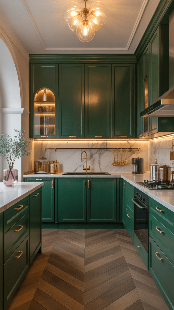 15 Stunning Green and Gold Kitchen Ideas for Elegant Homes