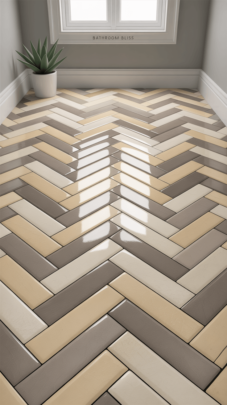 15 Stunning Herringbone Tile Bathroom Ideas You’ll Love