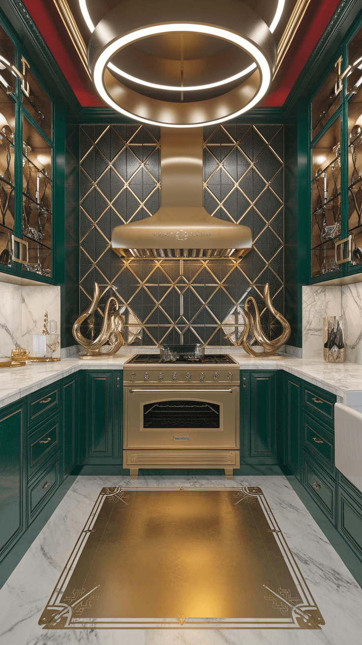 15 Stunning Green and Gold Kitchen Ideas for Elegant Homes
