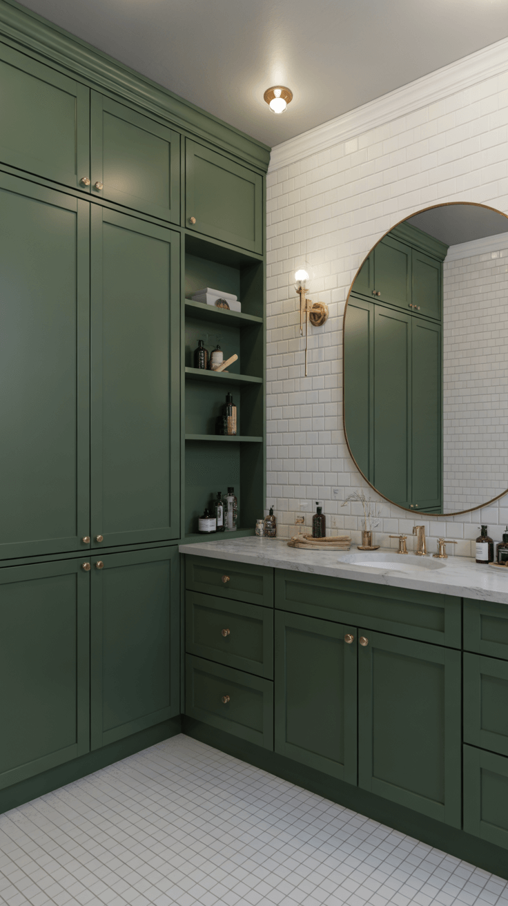 15 Forest Green Bathroom Ideas to Make Your Space Feel Like a Luxe ...