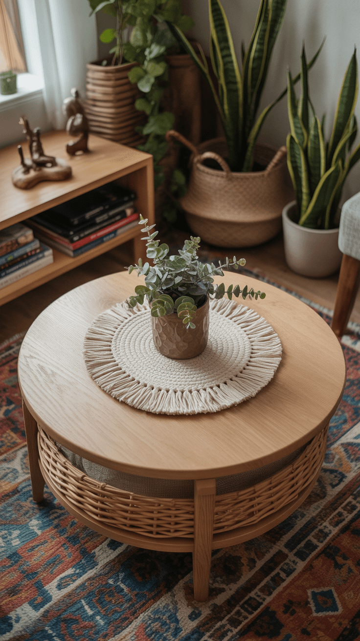 15 Round Coffee Table Decor Ideas: Because That Empty Circle is Judging You