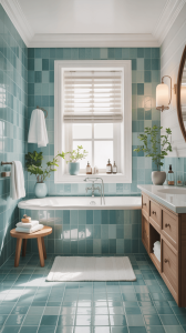 15 Gorgeous Blue Tile Bathroom Designs for Tranquil Spaces