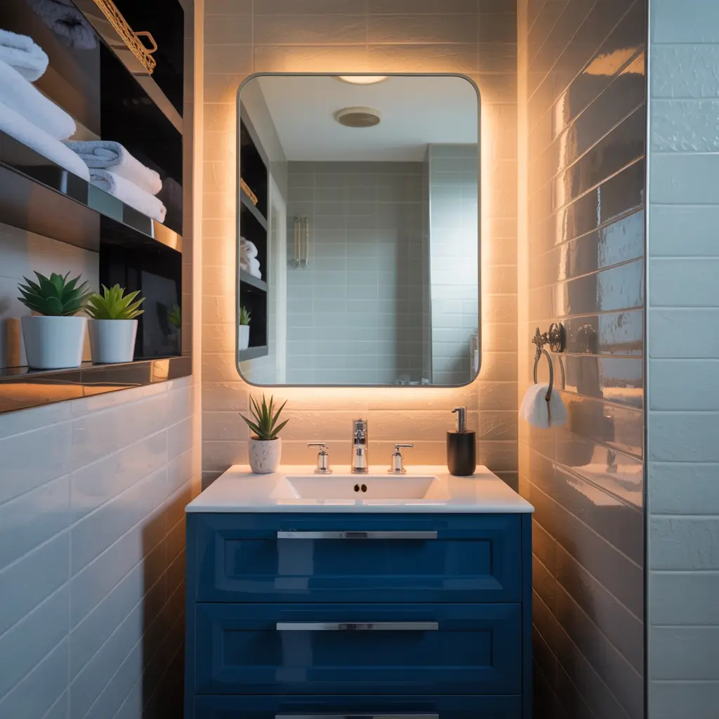 15 Stunning Navy Blue Vanity Bathroom Ideas for Modern Homes